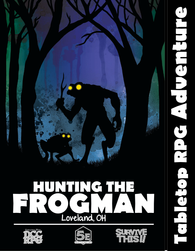 Hunting The Frogman - TTRPG Adventure with stats for 5e, DCC RPG, and ...