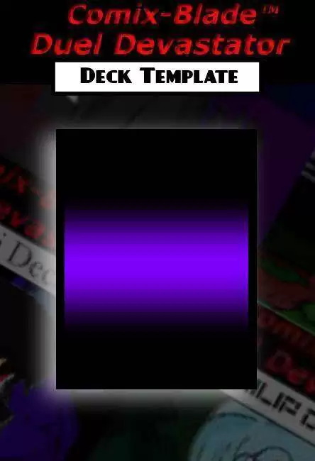 Duel Devastator - Deck Template - Comix-Blade | DriveThruRPG