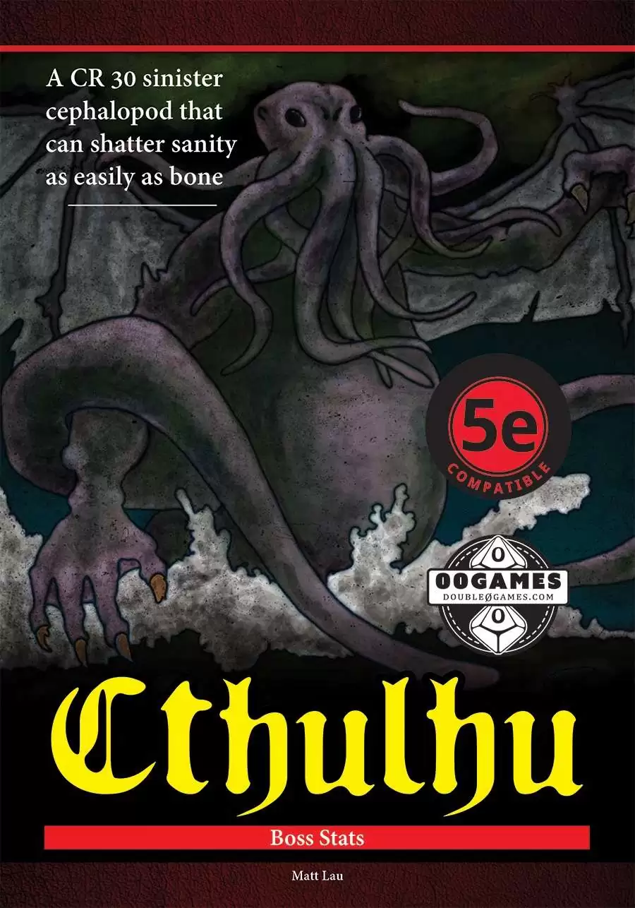 Cthulhu Boss Stats (5E) - Double0Games | DriveThruRPG