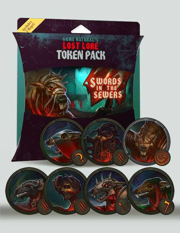 Swords in the Sewers Token Pack - Game Natural | DriveThruRPG