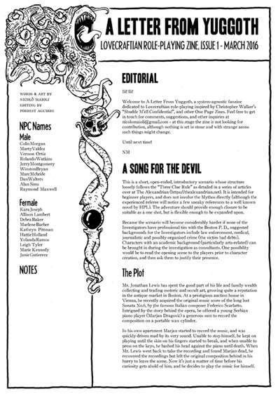 A Letter from Yuggoth Issue 1 - Yaqqothl Press | DriveThruRPG