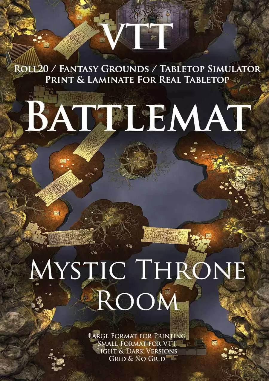 VTT Battlemap - Mystic Throne Room Map - DM Philosophy | DriveThruRPG