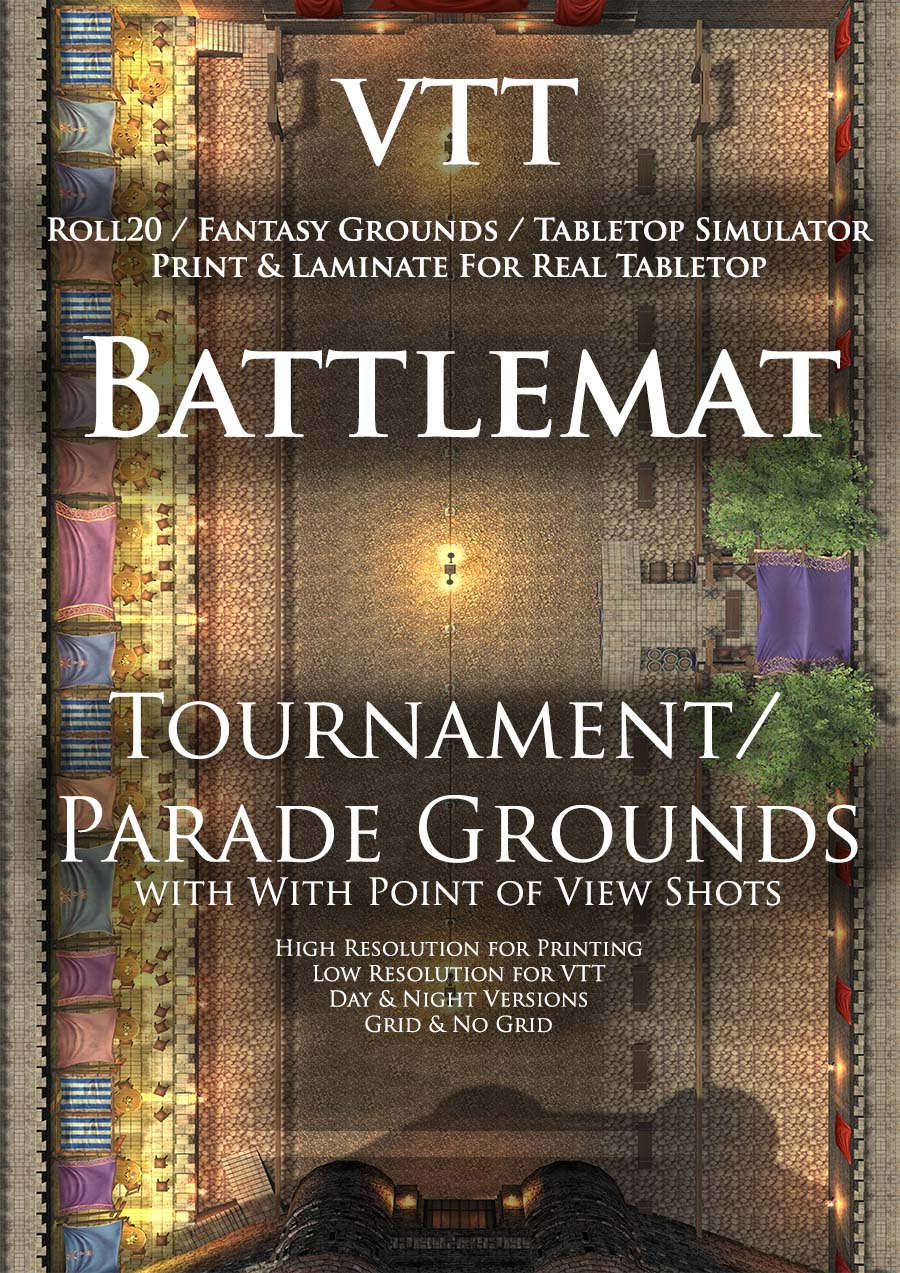 VTT Battlemap - Tourament/Parade Grounds - DM Philosophy | City Based ...