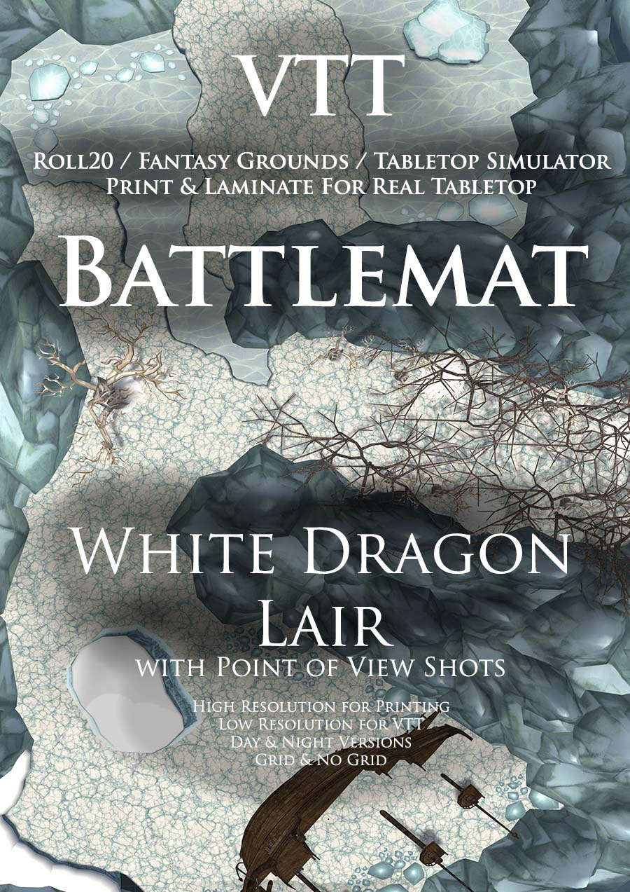 VTT Battlemap - White Dragon Lair - DM Philosophy | Underground ...