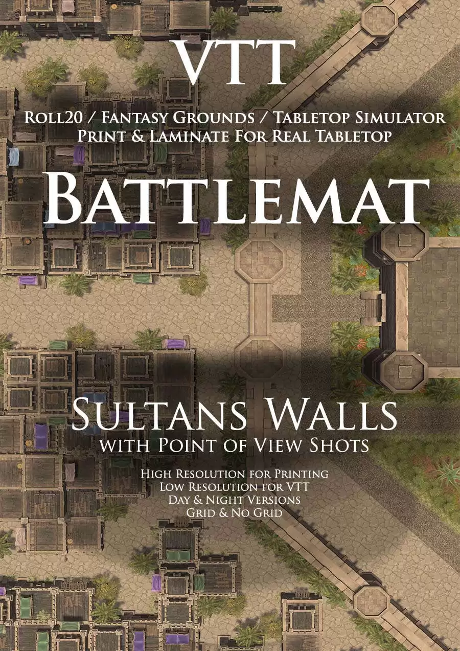 VTT Battlemap - Sultans Walls - DM Philosophy | Desert Themed ...