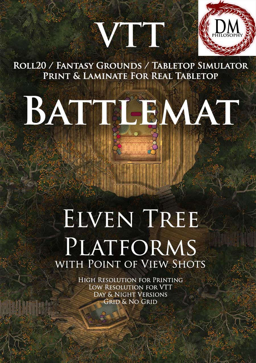 VTT Battlemap - Elven Tree Platforms - DM Philosophy | Elven Themed ...