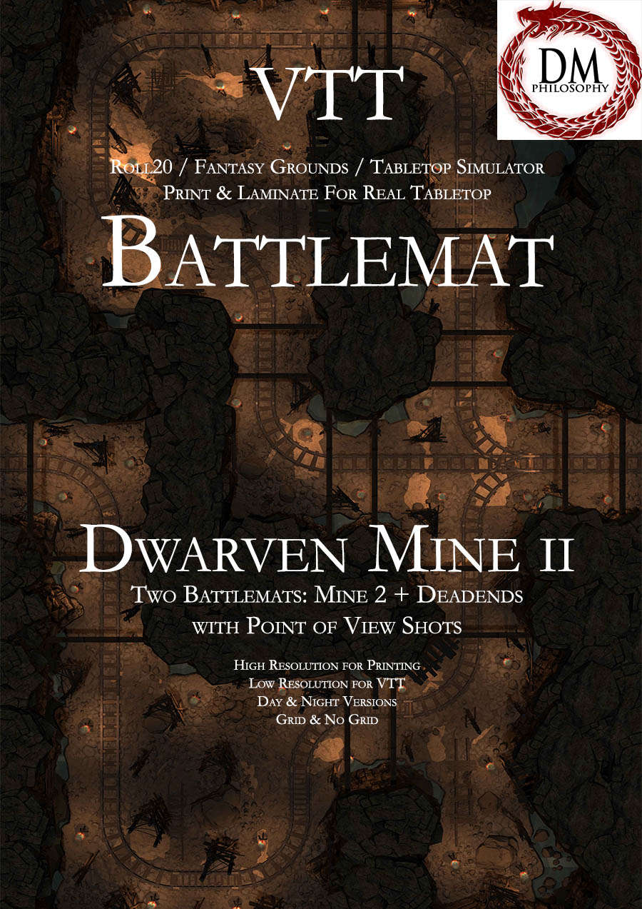 VTT Battlemap - Dwarven Mine II - DM Philosophy | Underground Adventure ...