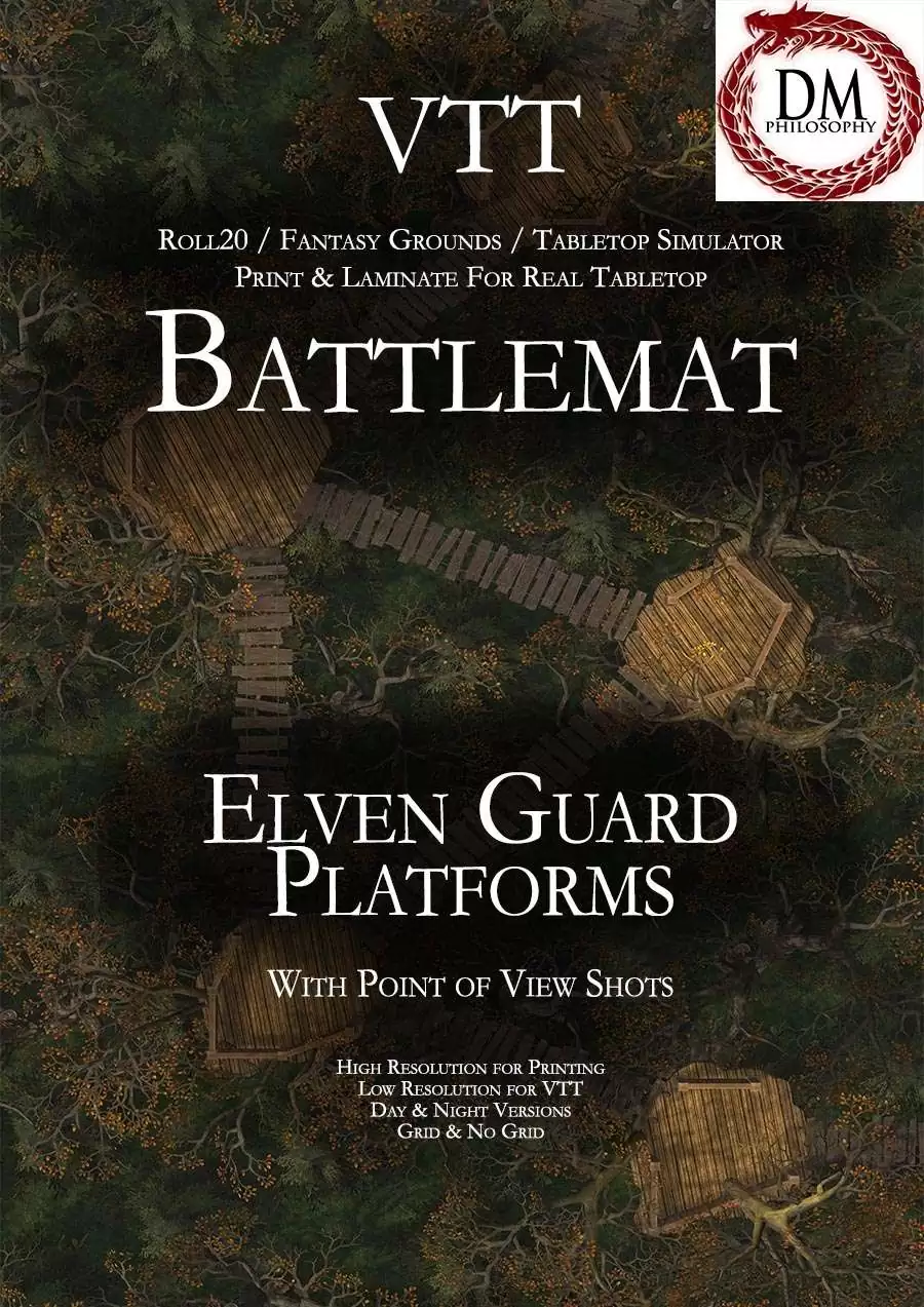 VTT Battlemap - Elven Guard Platforms - DM Philosophy | Elven Themed ...