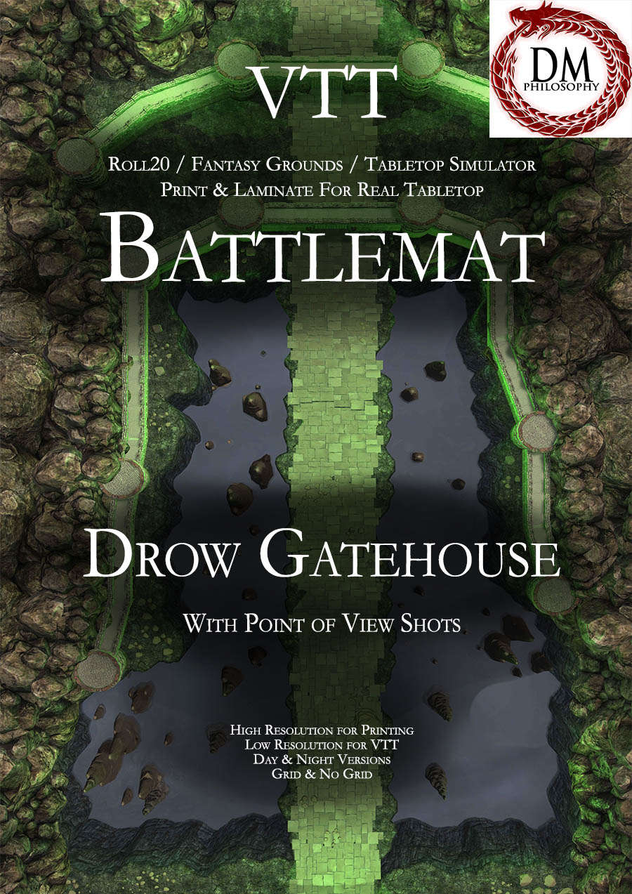 VTT Battlemap - Drow Gatehouse - DM Philosophy | Underground Adventure ...
