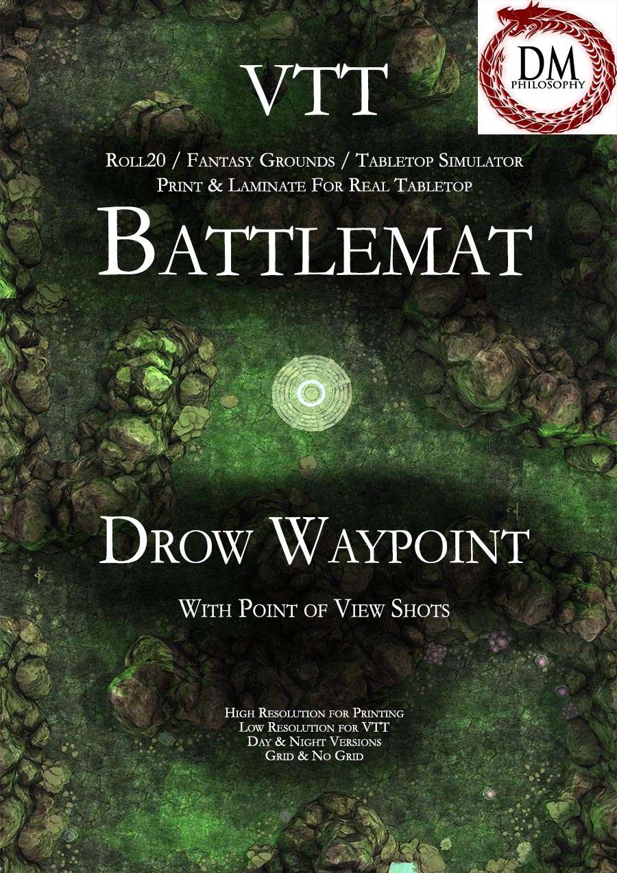 VTT Battlemap - Drow Waypoint - DM Philosophy | Underground Adventure ...