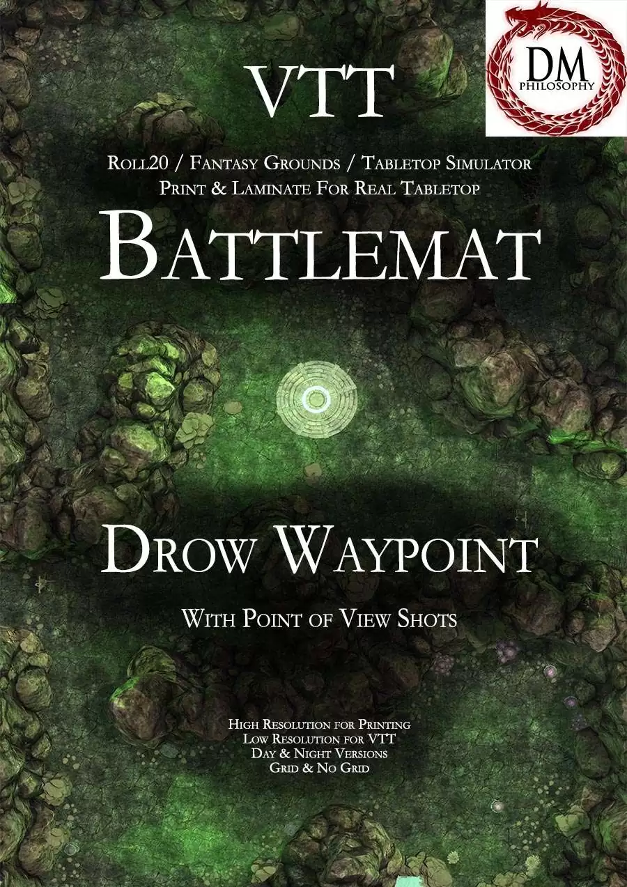 VTT Battlemap - Drow Waypoint - DM Philosophy | Underground Adventure ...