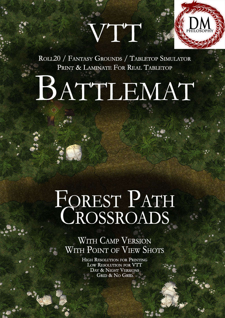 VTT Battlemap - Forest Path Crossroads - DM Philosophy | Forests ...