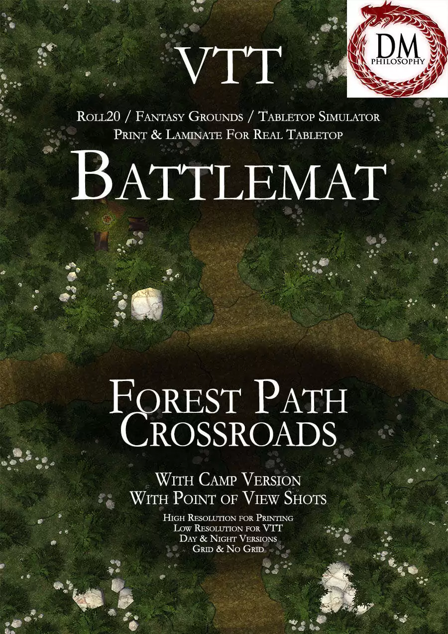 VTT Battlemap - Forest Path Crossroads - DM Philosophy | Forests ...