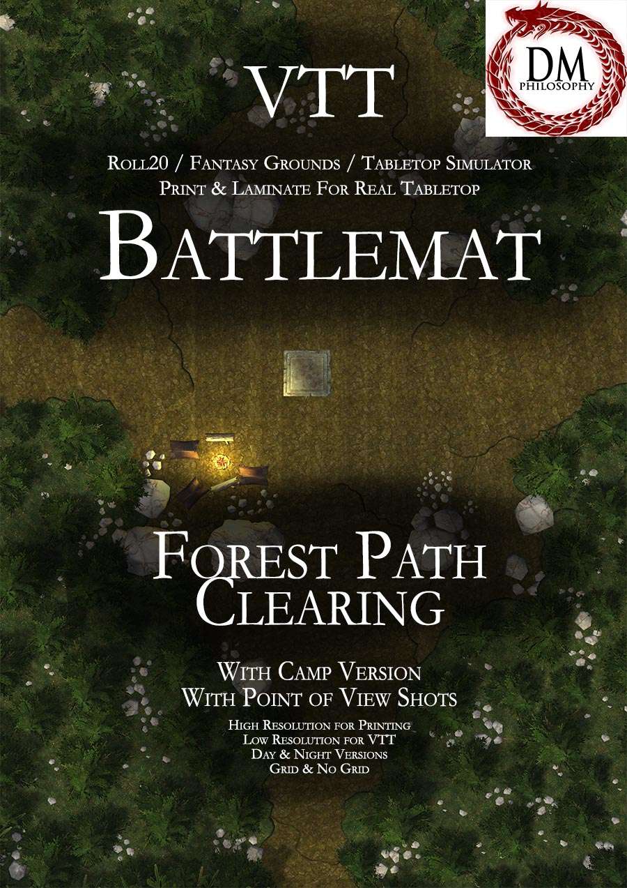 VTT Battlemap - Forest Path Clearing - DM Philosophy | Forests (Premium ... VTT Battlemap - Forest Path Clearing - DM Philosophy | Forests (Premium ...