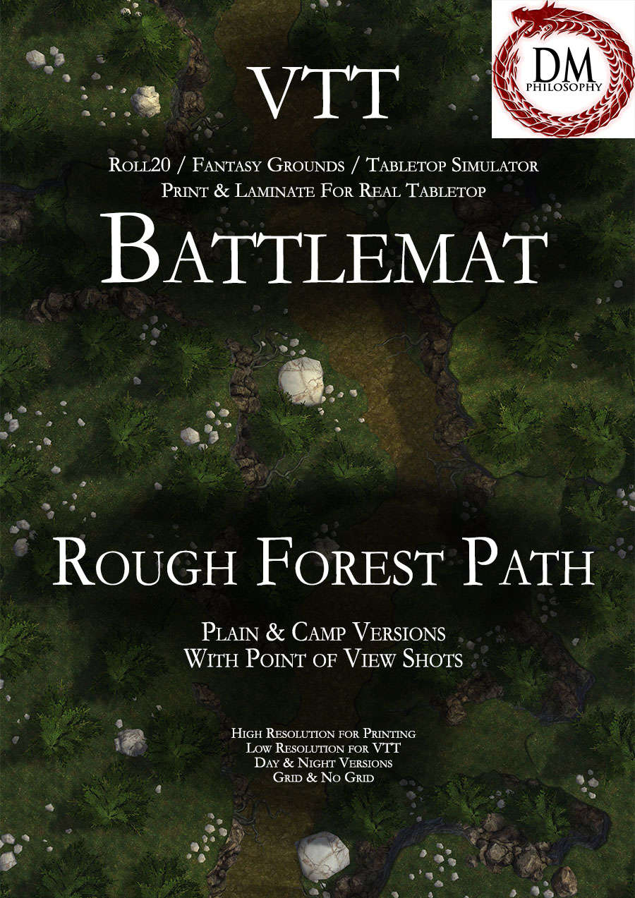 VTT Battlemap - Rough Forest Path - DM Philosophy | Forests (Premium ...
