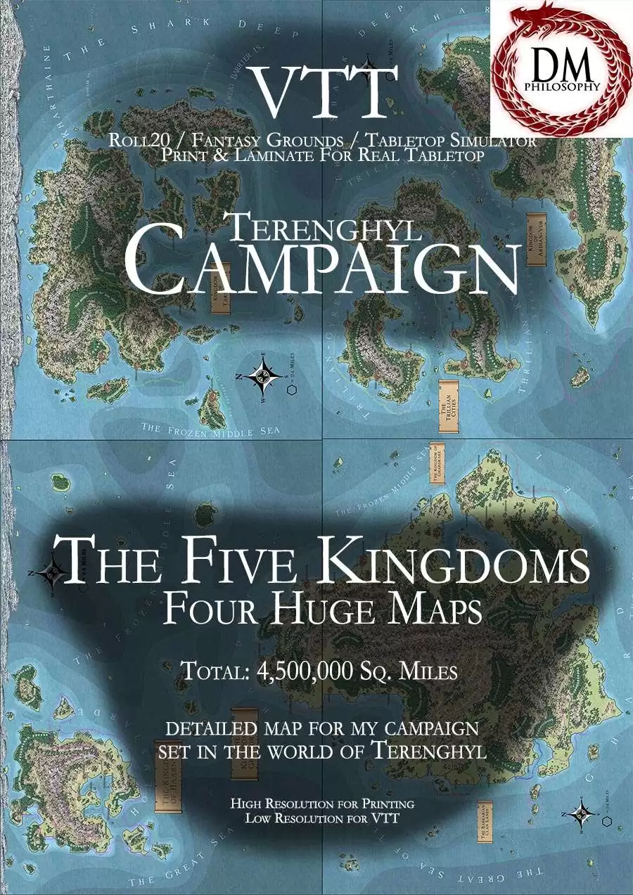 The Five Kingdoms - VTT Campaign Maps [BUNDLE] - DM Philosophy ...