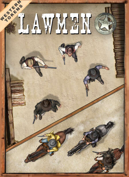Western Tokens Set 3, Lawmen - Greg Bruni | DriveThruRPG