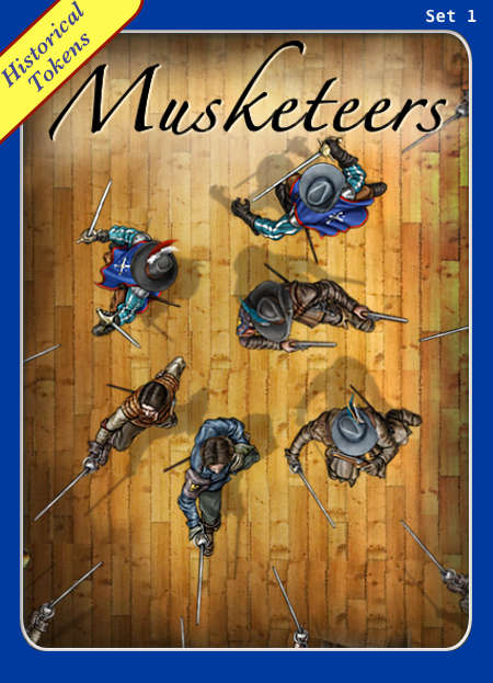Historical Tokens Set 1, Musketeers - Greg Bruni | DriveThruRPG