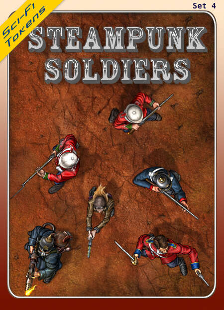 Sci-Fi Tokens Set 4, Steampunk Soldiers - Greg Bruni | DriveThruRPG
