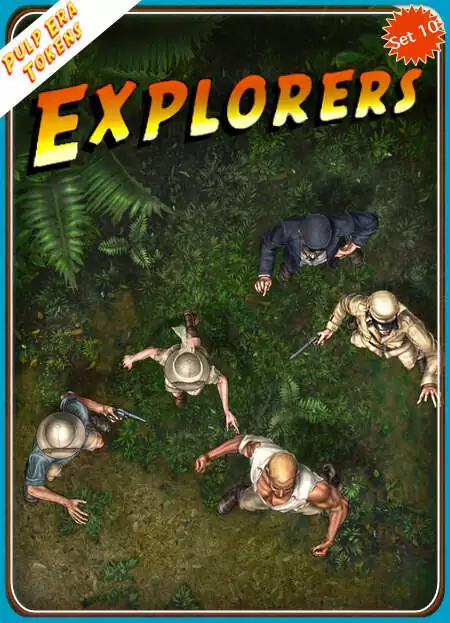 Pulp Era Tokens Set 10, Explorers - Greg Bruni | DriveThruRPG