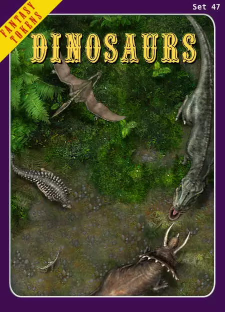 Fantasy Tokens Set 47: Dinosaurs - Greg Bruni | DriveThruRPG