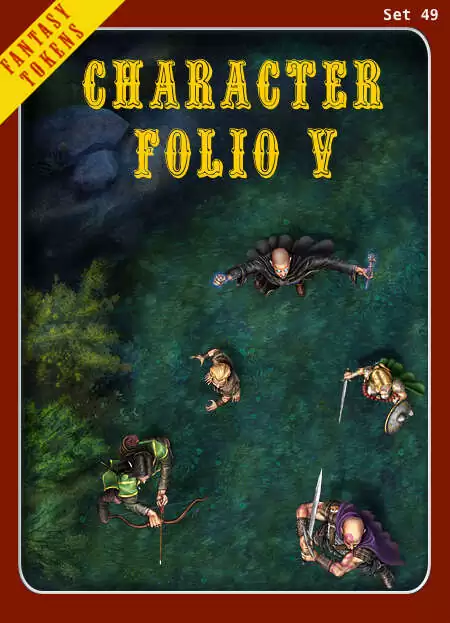 Fantasy Tokens Set 49: Character Folio 5 - Greg Bruni | DriveThruRPG