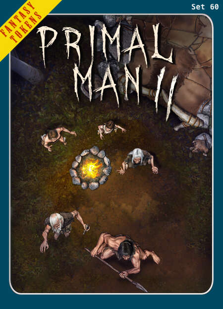 Fantasy Tokens Set 60, Primal Man 2 - Greg Bruni | DriveThruRPG