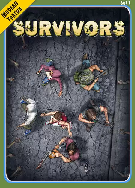 Modern Tokens Set 1, Survivors - Greg Bruni | DriveThruRPG