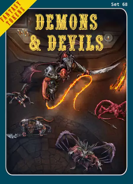 Fantasy Tokens Set 68, Demons & Devils - Greg Bruni | DriveThruRPG