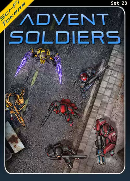 Sci-Fi Tokens Set 23, Advent Soldiers - Greg Bruni | DriveThruRPG