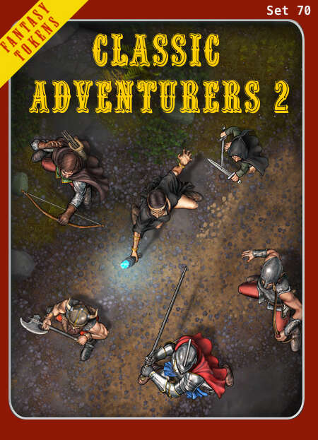 Fantasy Tokens Set 70, Classic Adventurers 2 - Greg Bruni | DriveThruRPG