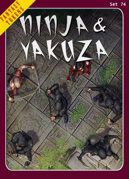 Fantasy Tokens Set 74, Ninja & Yakuza - Greg Bruni | DriveThruRPG
