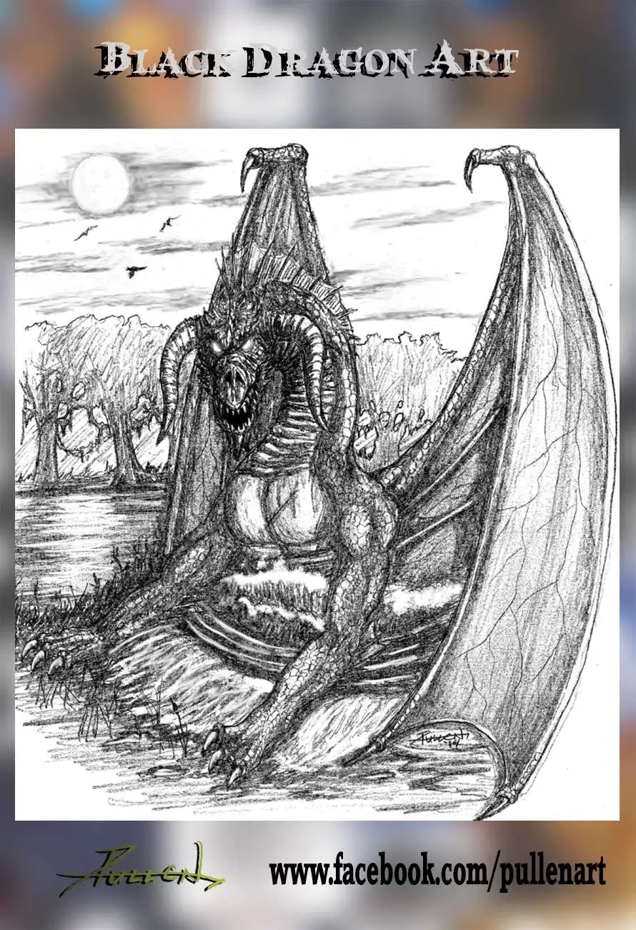 Black Dragon Stock Art - Patrick E. Pullen | DriveThruRPG