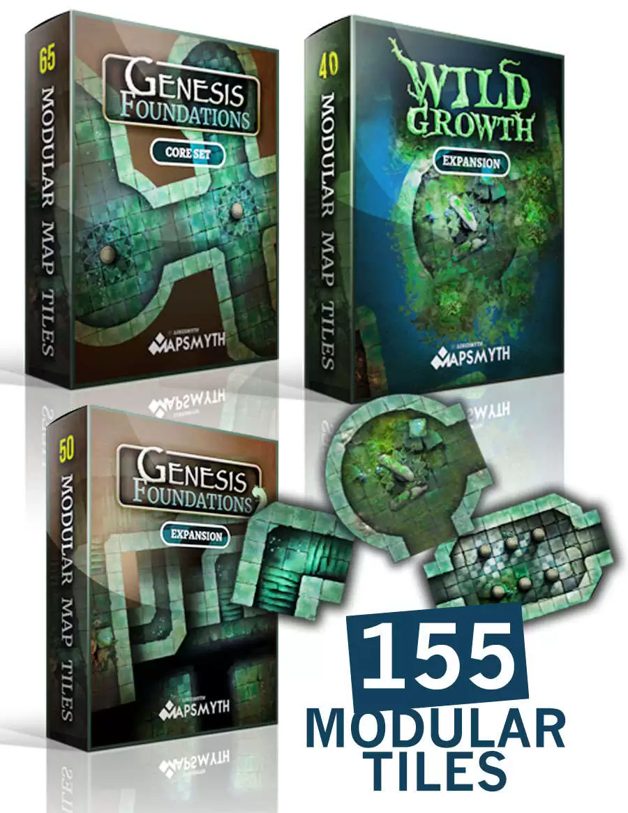 MapSmyth: Modular Dungeon VTT Tiles - STARTER [BUNDLE] - LoreSmyth | Modular Maps | DriveThruRPG