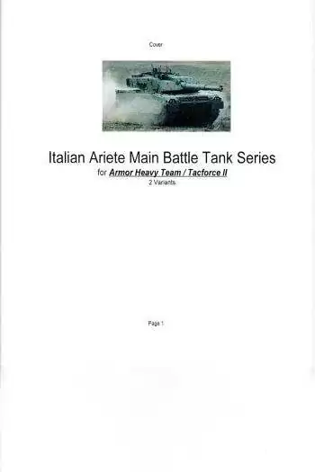 Italian Ariete Main Battle Tank Series - Wargame Designs 2000 ...