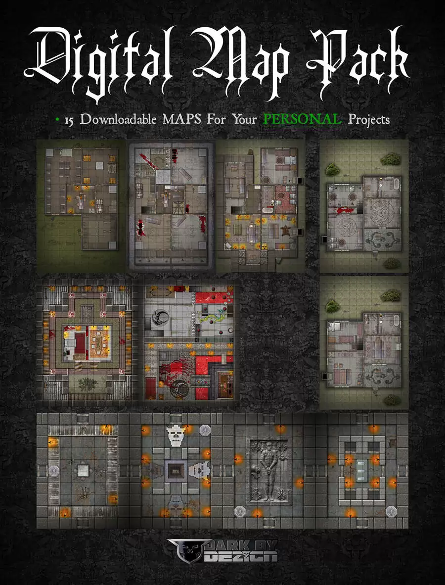 Digital Map Pack - DARK BY DEZIGN | DriveThruRPG