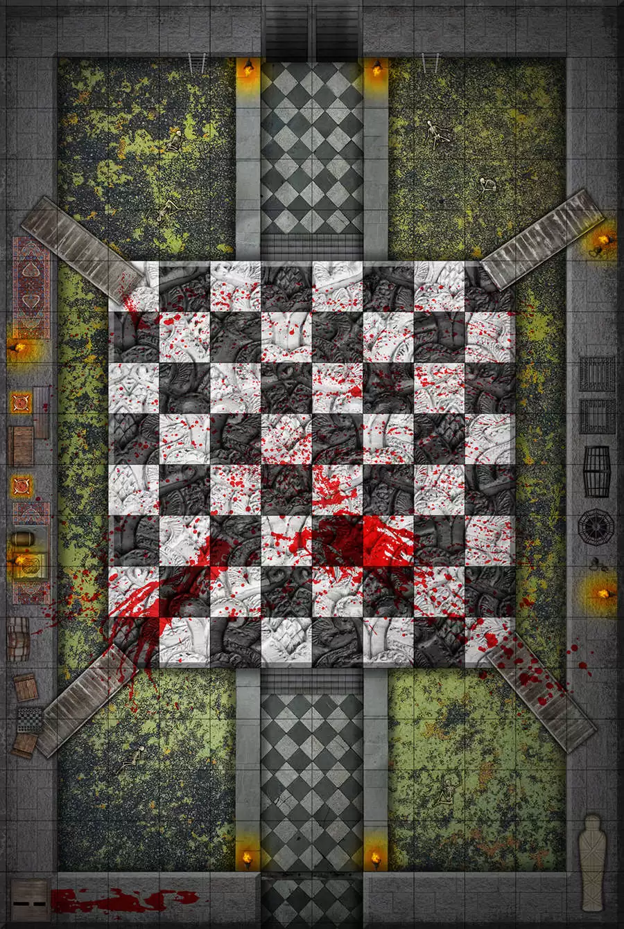 12” x 18” PRINT POSTER MAP - THE CHESS BOARD - DARK BY DEZIGN ...